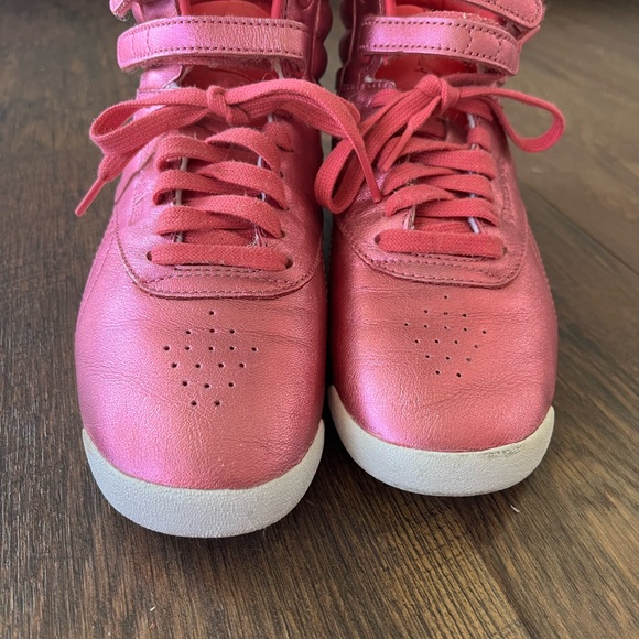 Reebok | Shoes | Metallic Pink Classic Style Reeboks | Poshmark